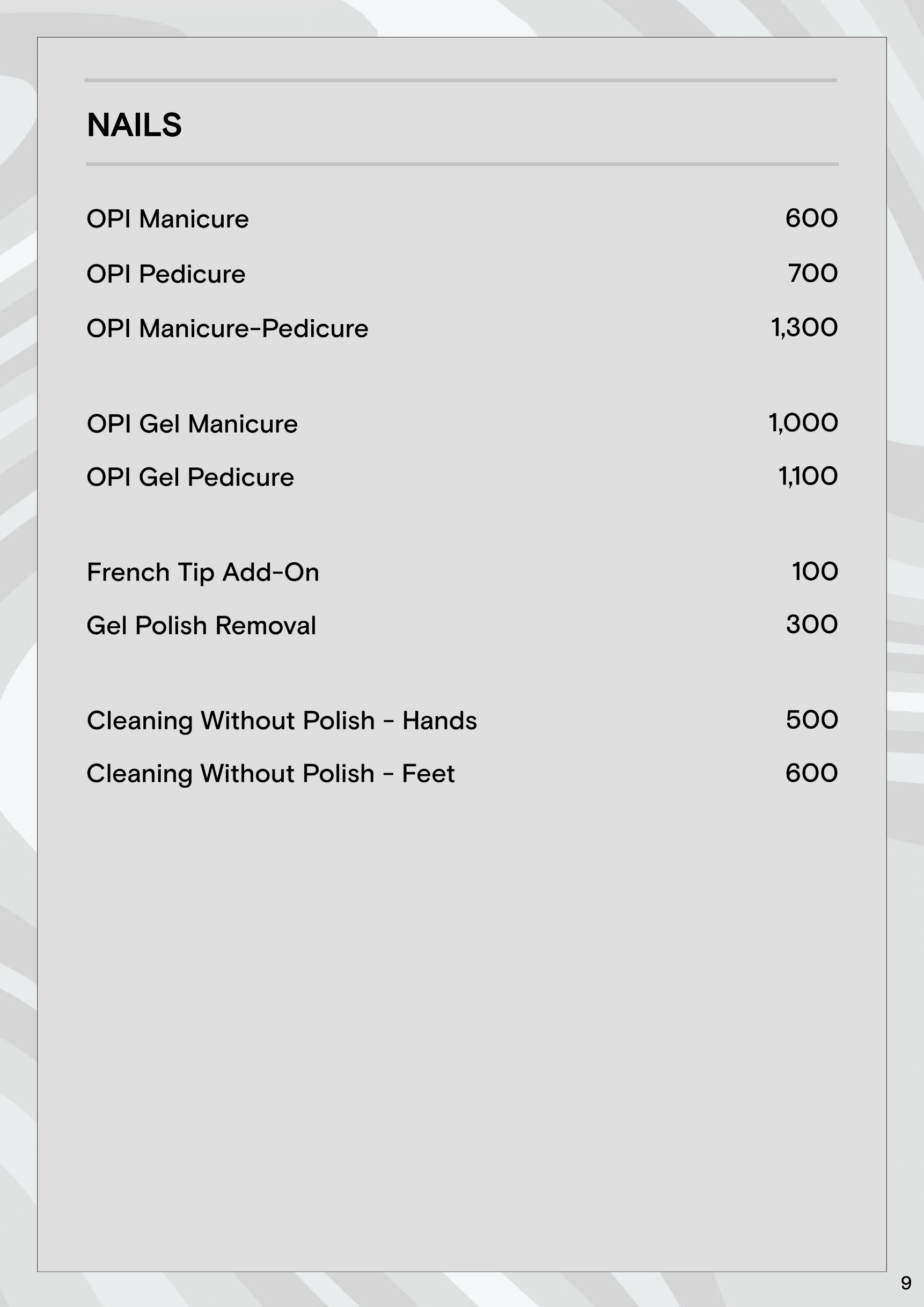 HairMNL Studio Service Menu