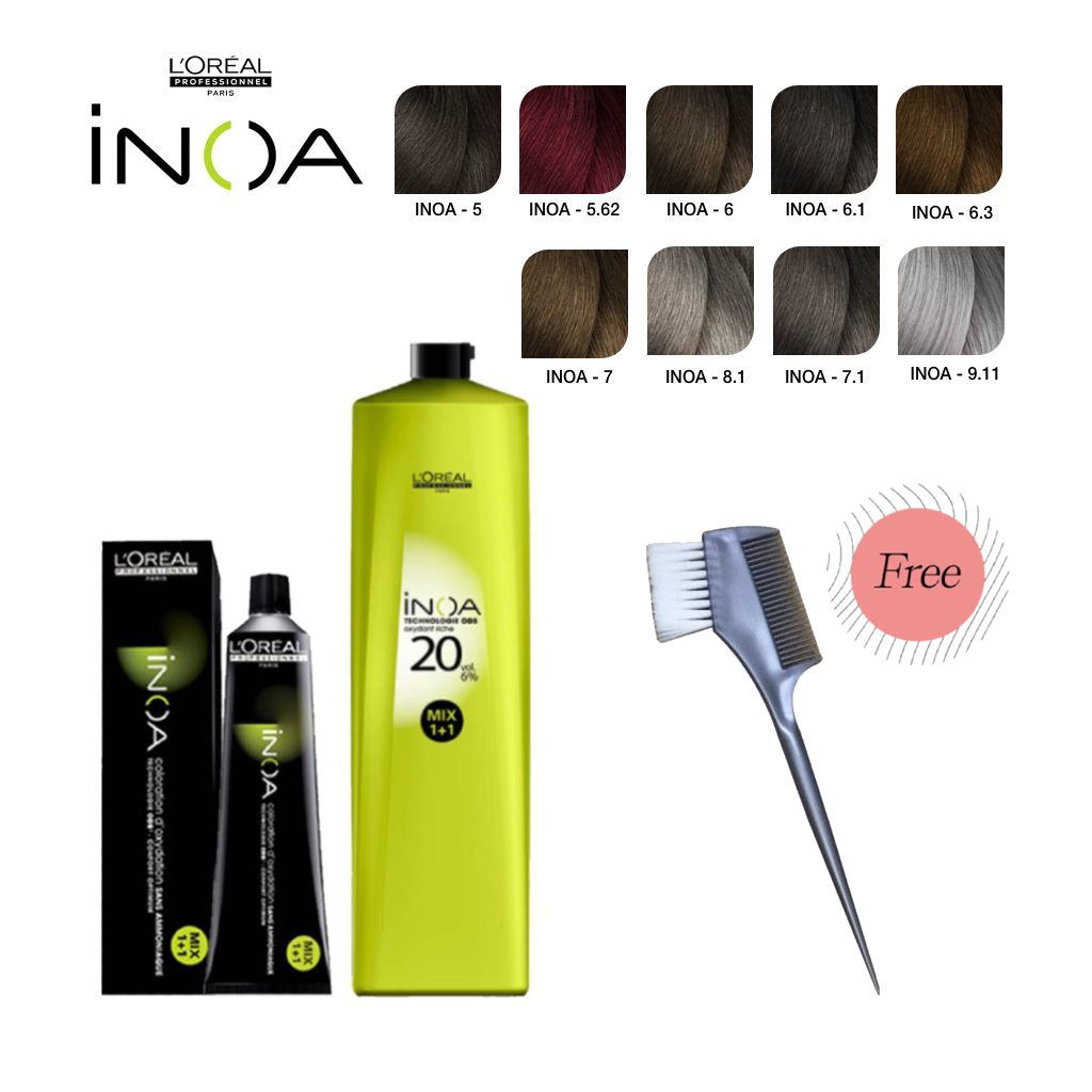 L'Oreal Professionnel INOA Ammonia-Free Color Set: Permanent Hair Color ...